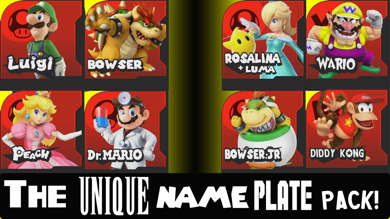 The Unique Name Plate Pack! (v6) Mod for Super Smash Bros. (Wii U ...