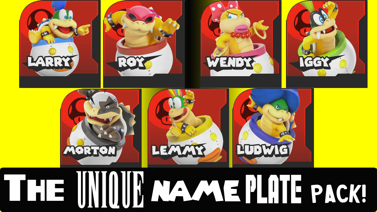 The Unique Name Plate Pack! (v6) Mod for Super Smash Bros. (Wii U ...