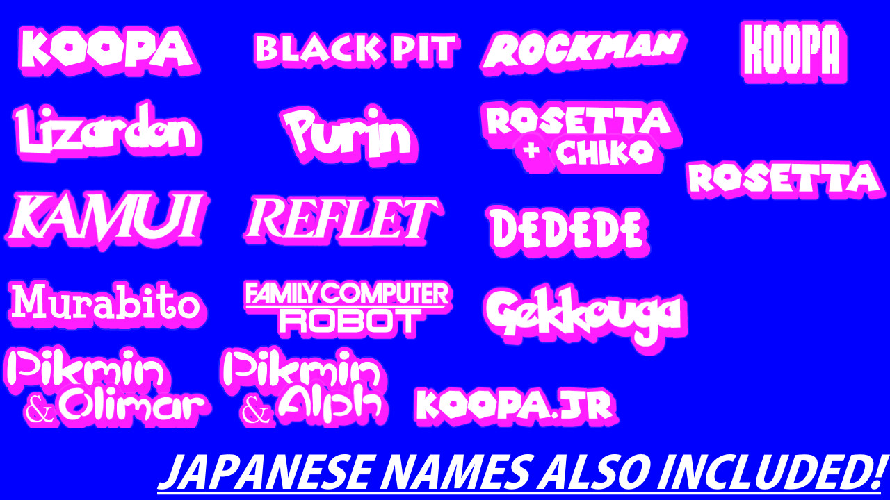 The Unique Name Plate Pack! (v6) Mod for Super Smash Bros. (Wii U ...