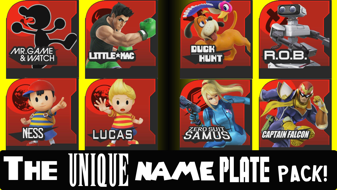 The Unique Name Plate Pack! (v6) Mod for Super Smash Bros. (Wii U ...