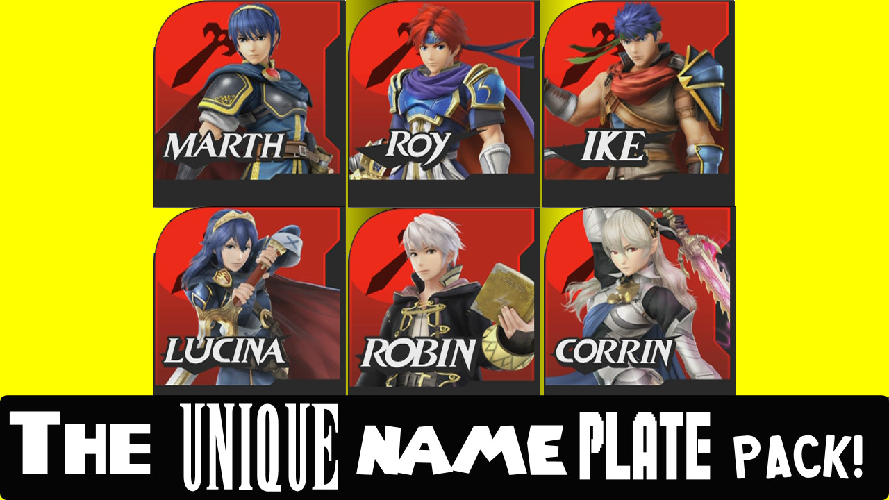 The Unique Name Plate Pack! (v6) Mod for Super Smash Bros. (Wii U ...