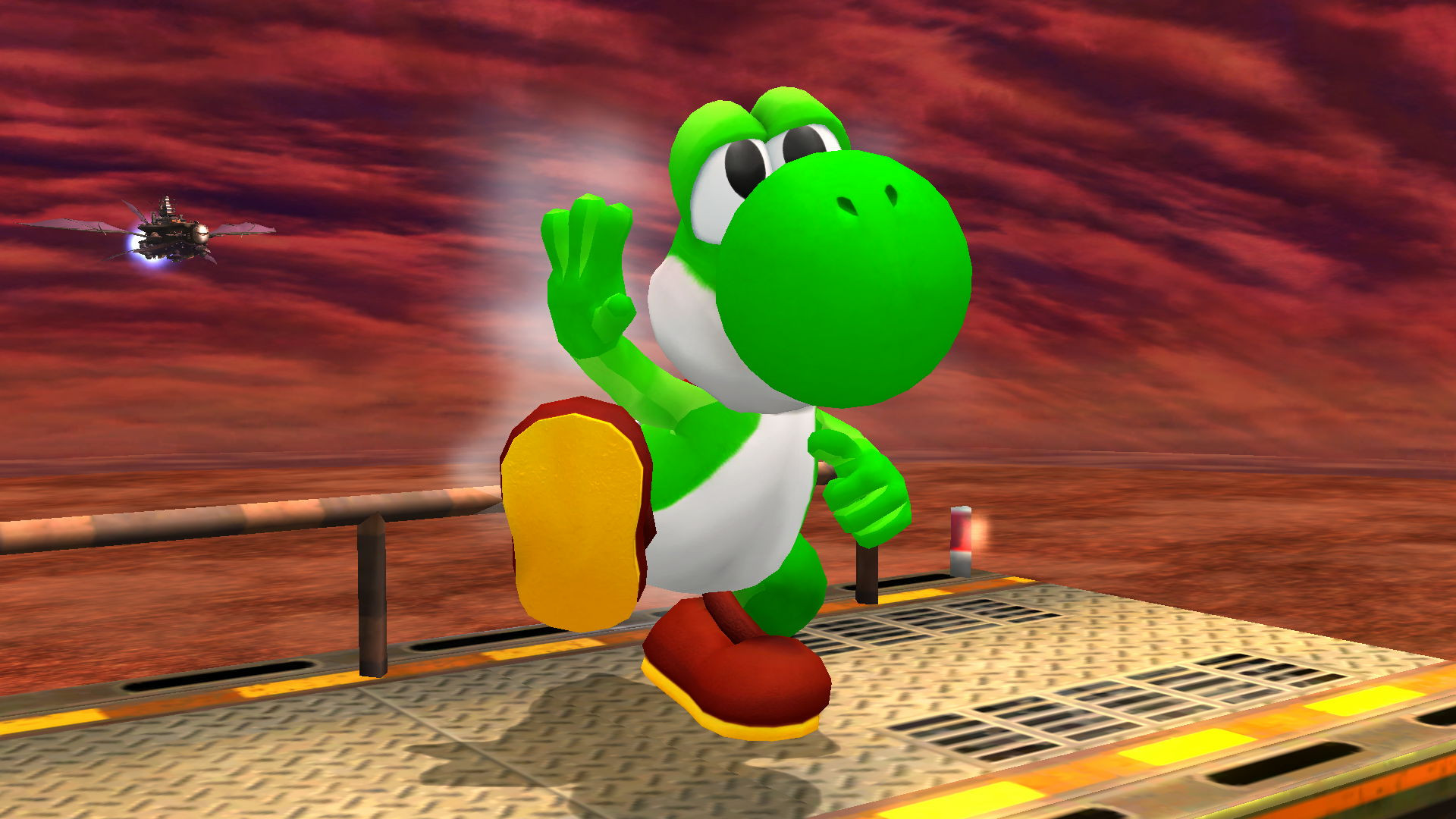 Mario & Luigi RPG Themed Yoshi [Super Smash Bros. (Wii U)] [Mods]