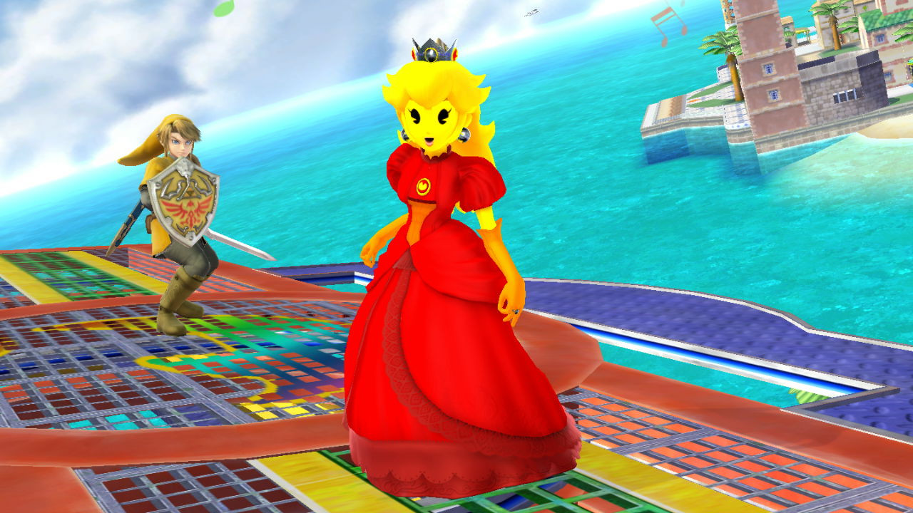 Ms. Pacman Peach (Tex ID and UI) Mod for Super Smash Bros. (Wii U ...