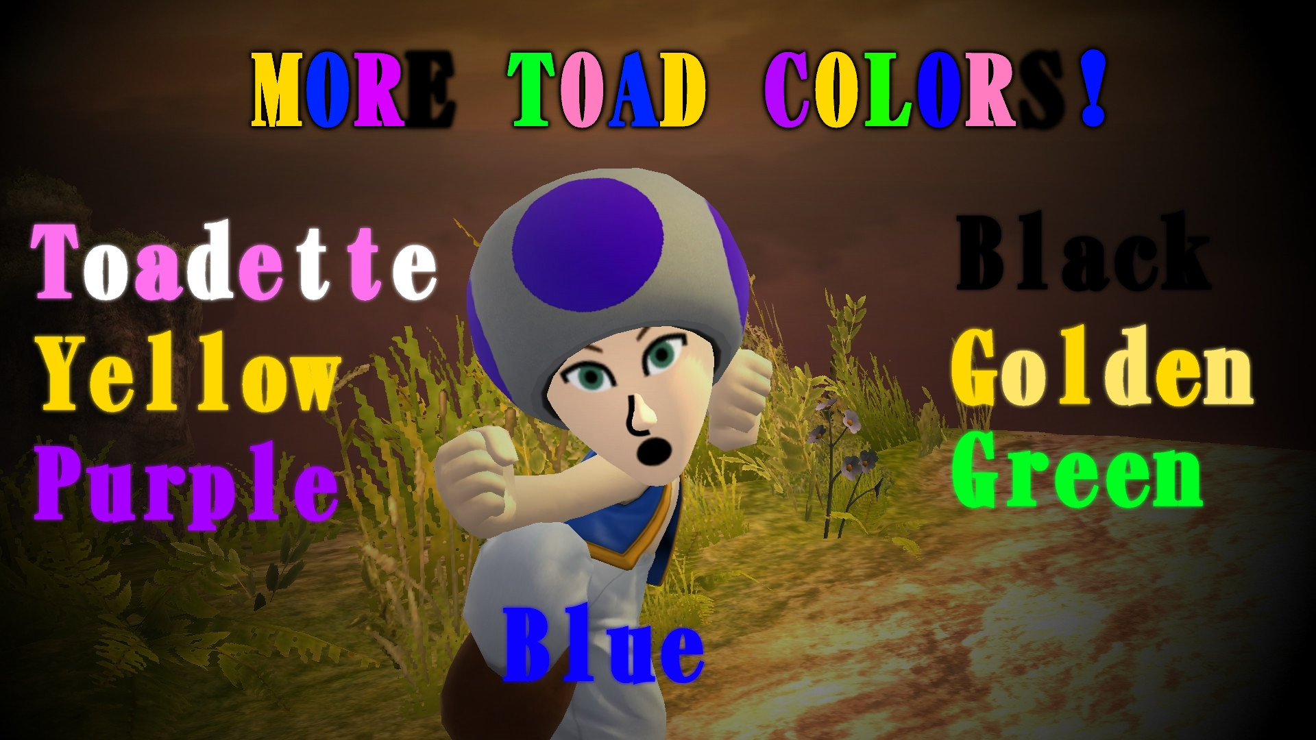 Additional Toad Mii Hat Colors [Super Smash Bros. (Wii U)] [Mods]