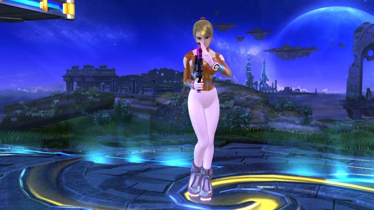 Brown and Pink Casual Samus [Super Smash Bros. (Wii U)] [Mods]