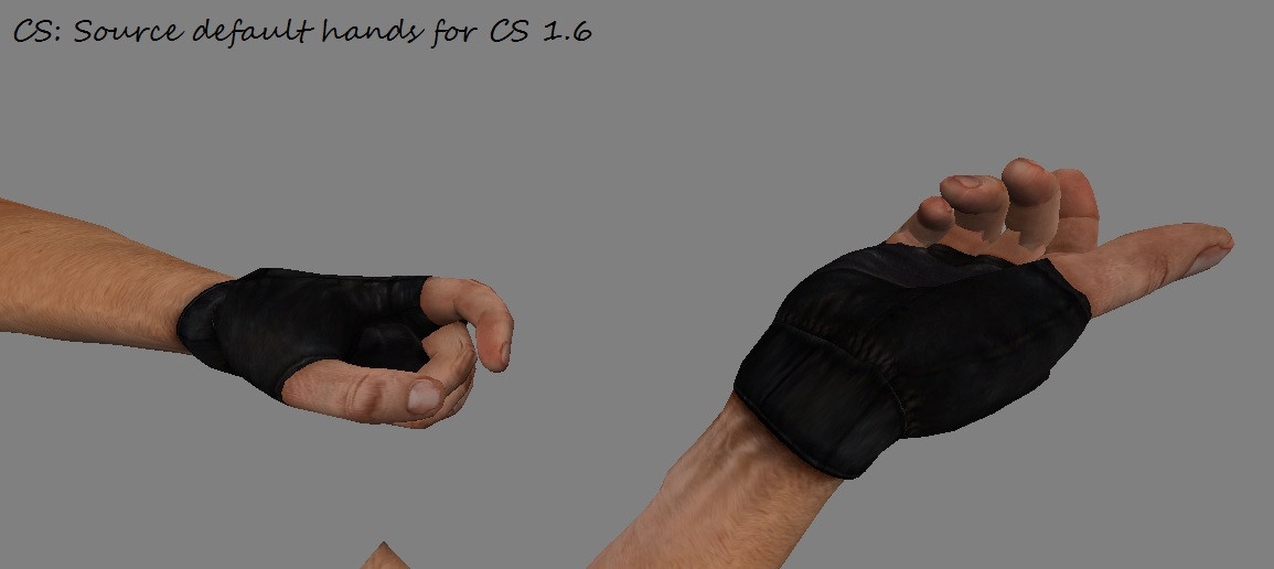 Default CS:Source Hands for CS 1.6 Mod for Counter-Strike 1.6 | CS1.6 Mods