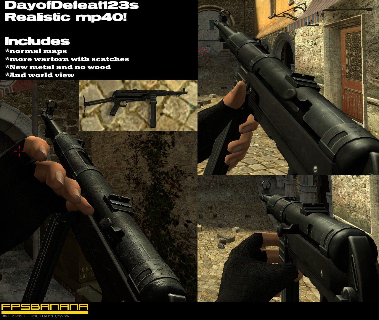DayofDefeat123s Realistic Mp40! Mod for Day of Defeat: Source | DoD:S Mods