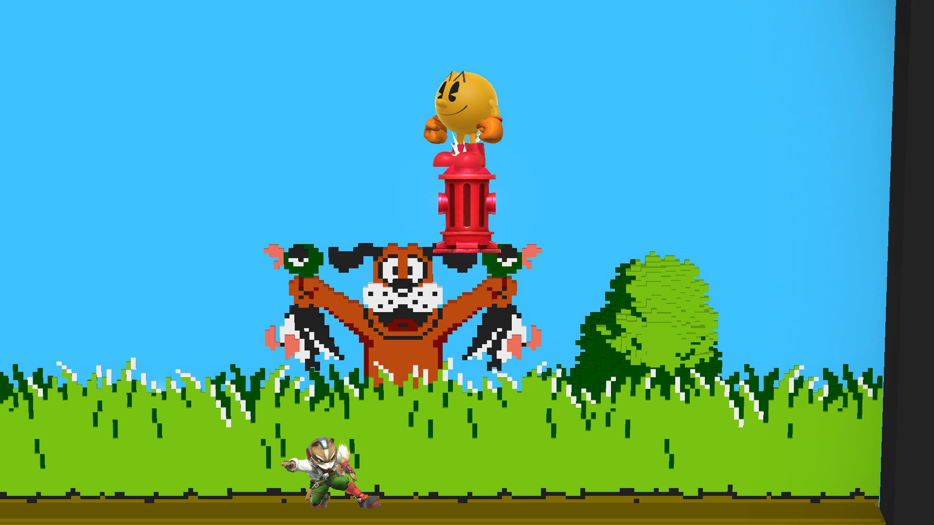 Duck Hunt without Tree and Bush platforms Mod for Super Smash Bros ...