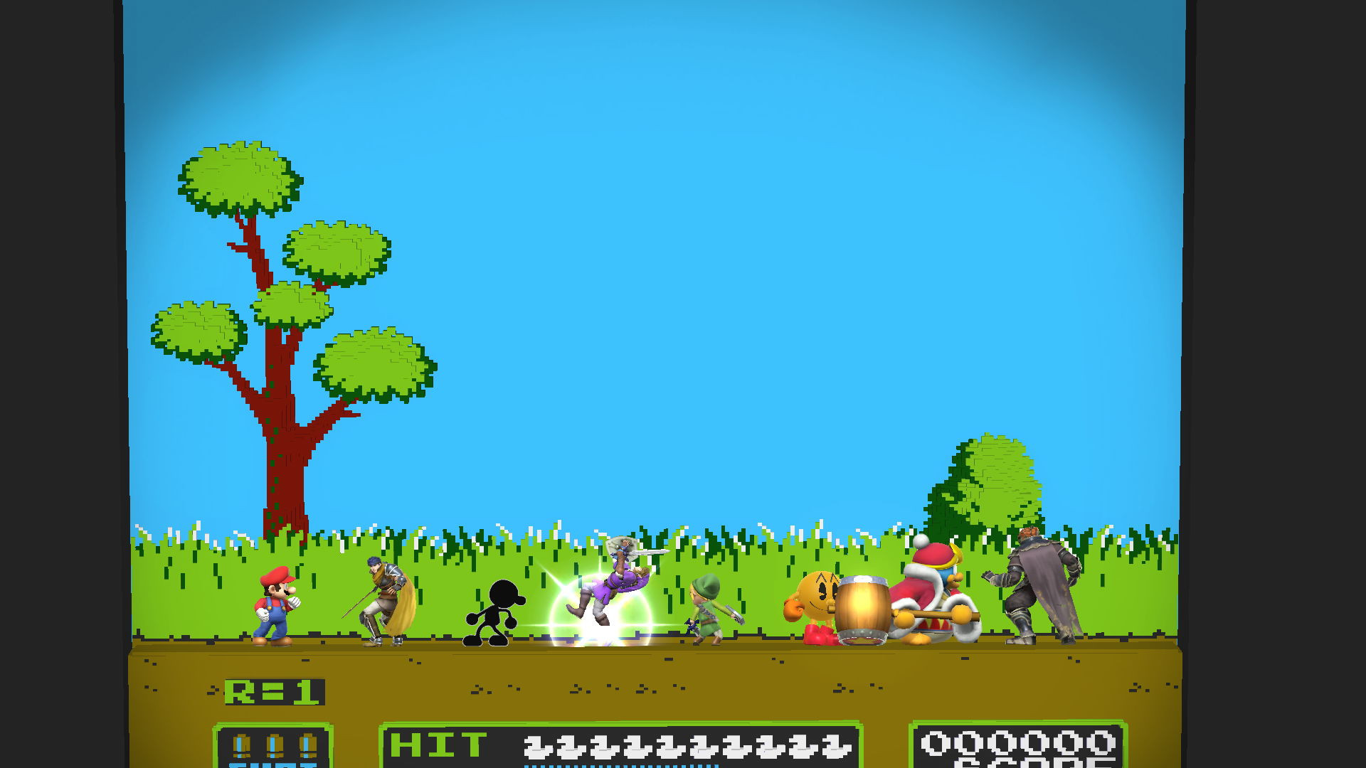 Duck Hunt without Tree and Bush platforms Mod for Super Smash Bros ...