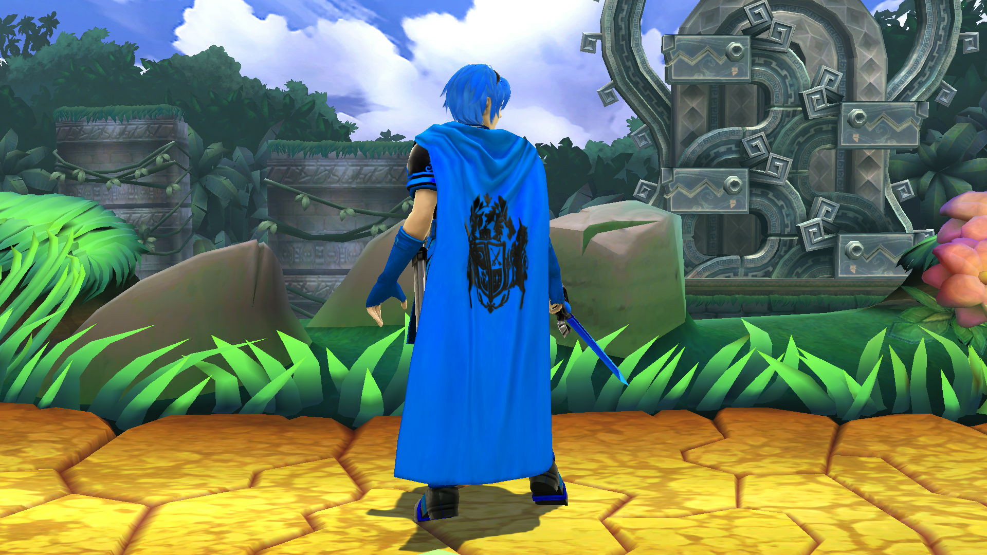 Black and Blue Marth [Super Smash Bros. (Wii U)] [Mods]