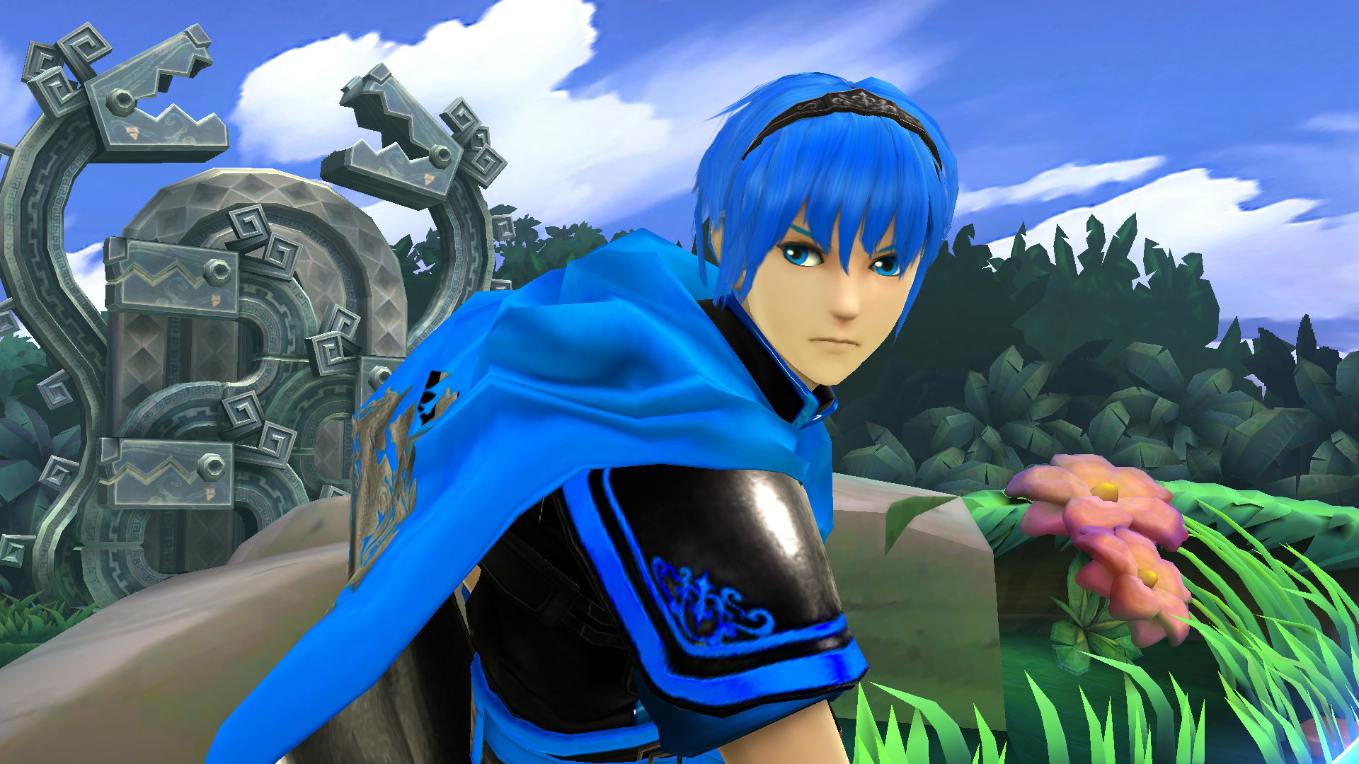 Black and Blue Marth [Super Smash Bros. (Wii U)] [Mods]