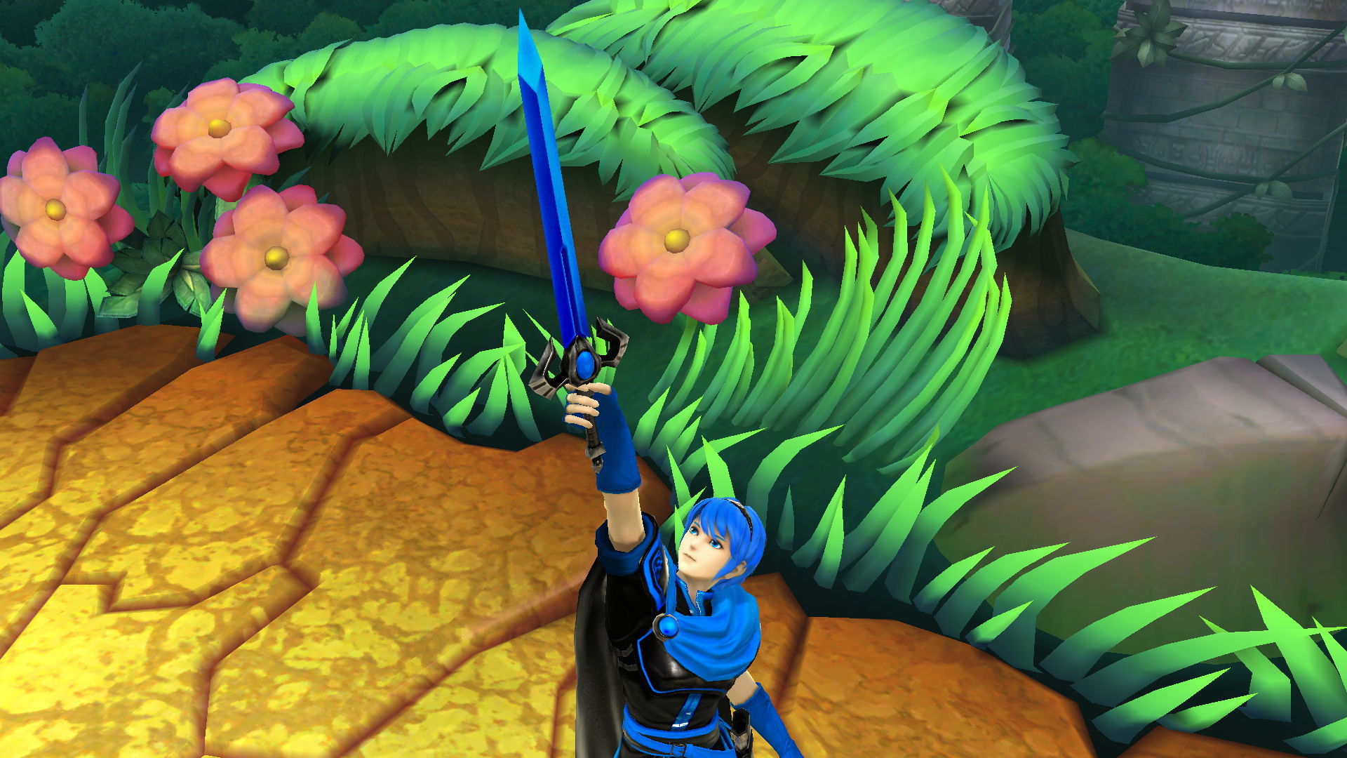 Black and Blue Marth [Super Smash Bros. (Wii U)] [Mods]