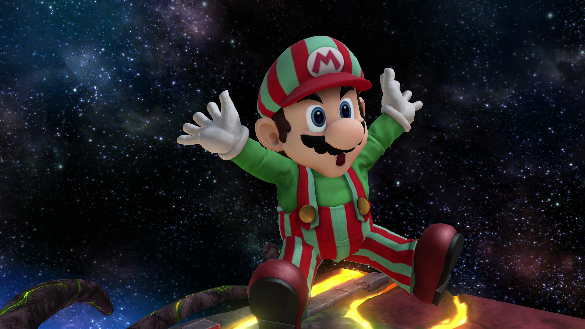 Candy Cane Mario Mod for Super Smash Bros. (Wii U) | SSB4U Mods