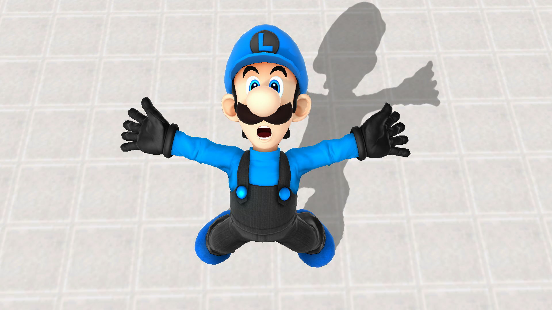 Black and Blue Luigi [Super Smash Bros. (Wii U)] [Mods]