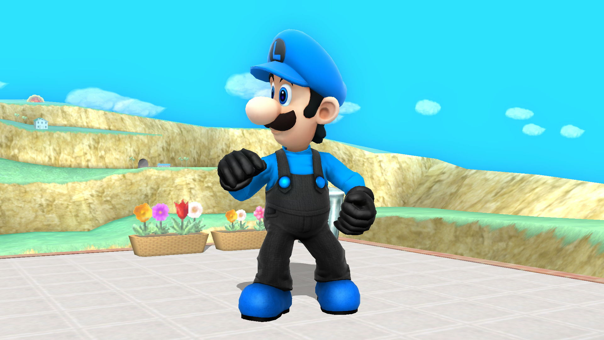 Black and Blue Luigi [Super Smash Bros. (Wii U)] [Mods]