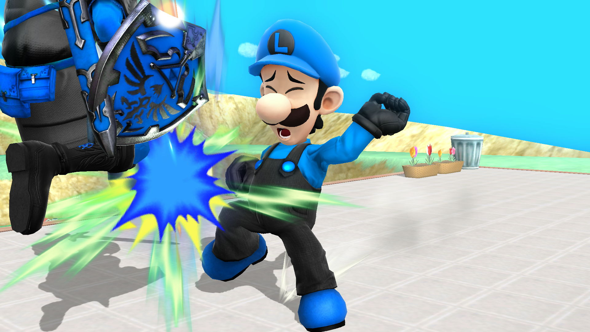Black and Blue Luigi [Super Smash Bros. (Wii U)] [Mods]