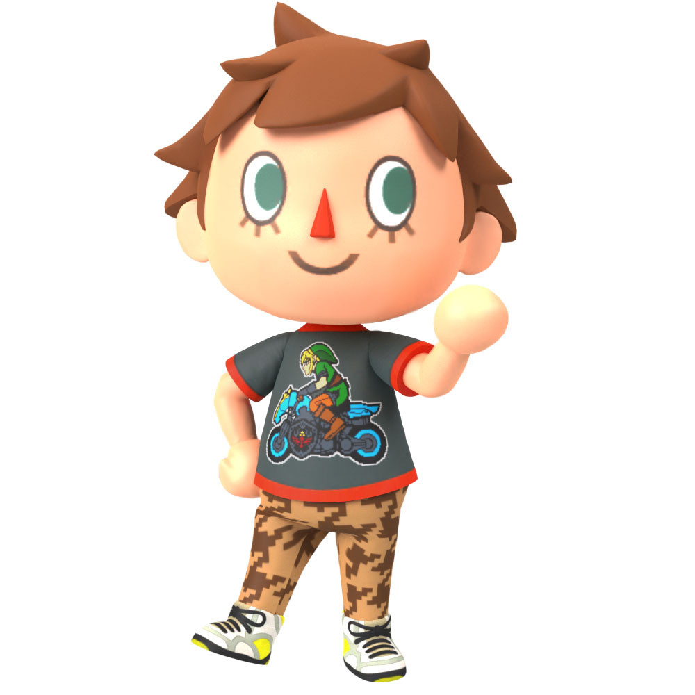 colored link stamp shirt for villager Mod for Mario Kart 8 | MK8 Mods