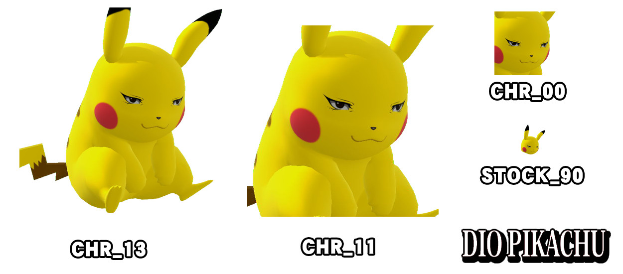 DIO Pikachu CSPs & Nameplate [Super Smash Bros. (Wii U)] [Mods]