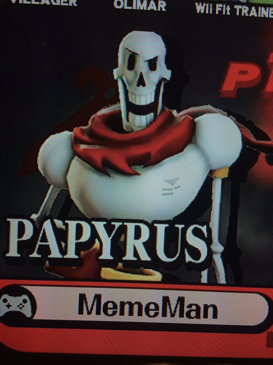 Papyrus Nameplate [Super Smash Bros. (Wii U)] [Mods]