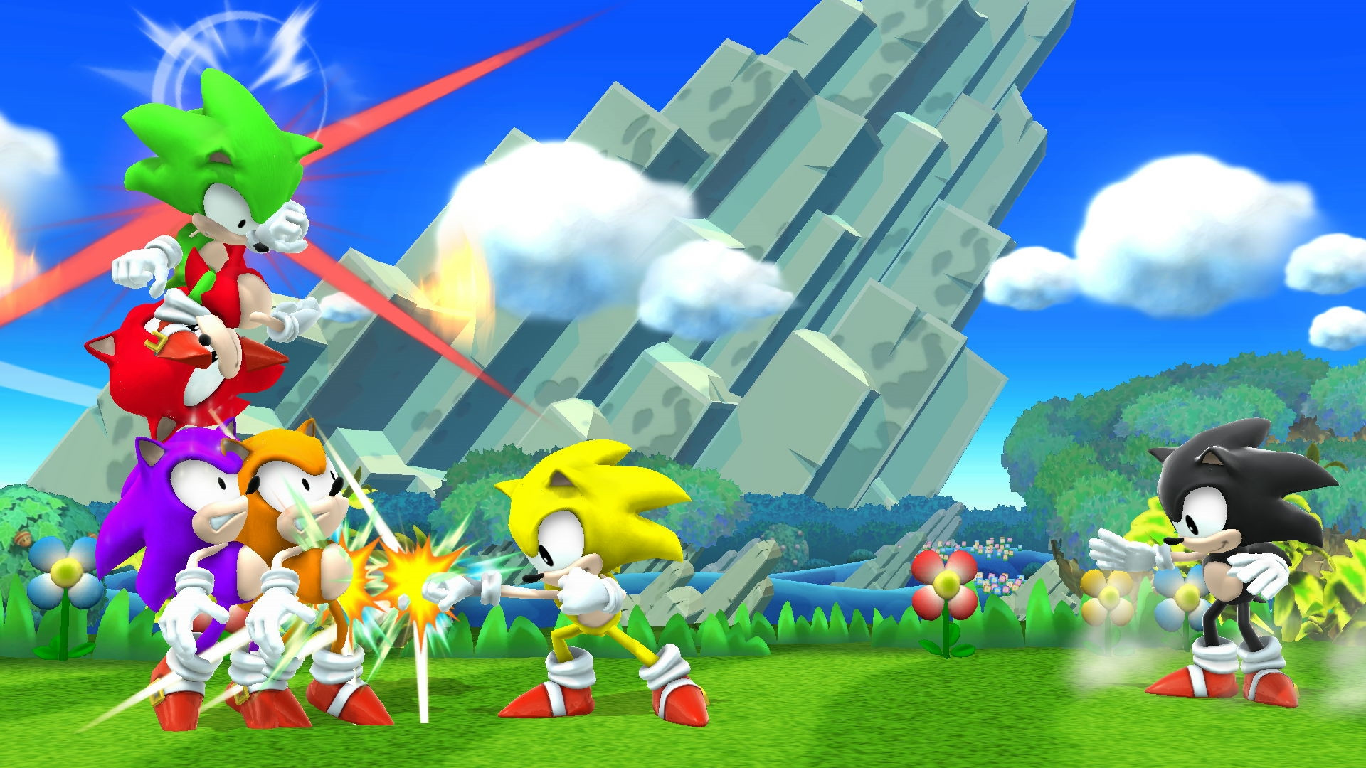 Classic Sonic Recolor Pack Mod for Super Smash Bros. (Wii U) | SSB4U Mods