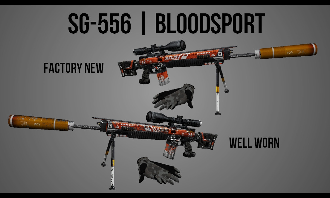 Sig SG-556 | Bloodsport (on Hyper3D's anims) Mod for Counter-Strike 1.6 ...