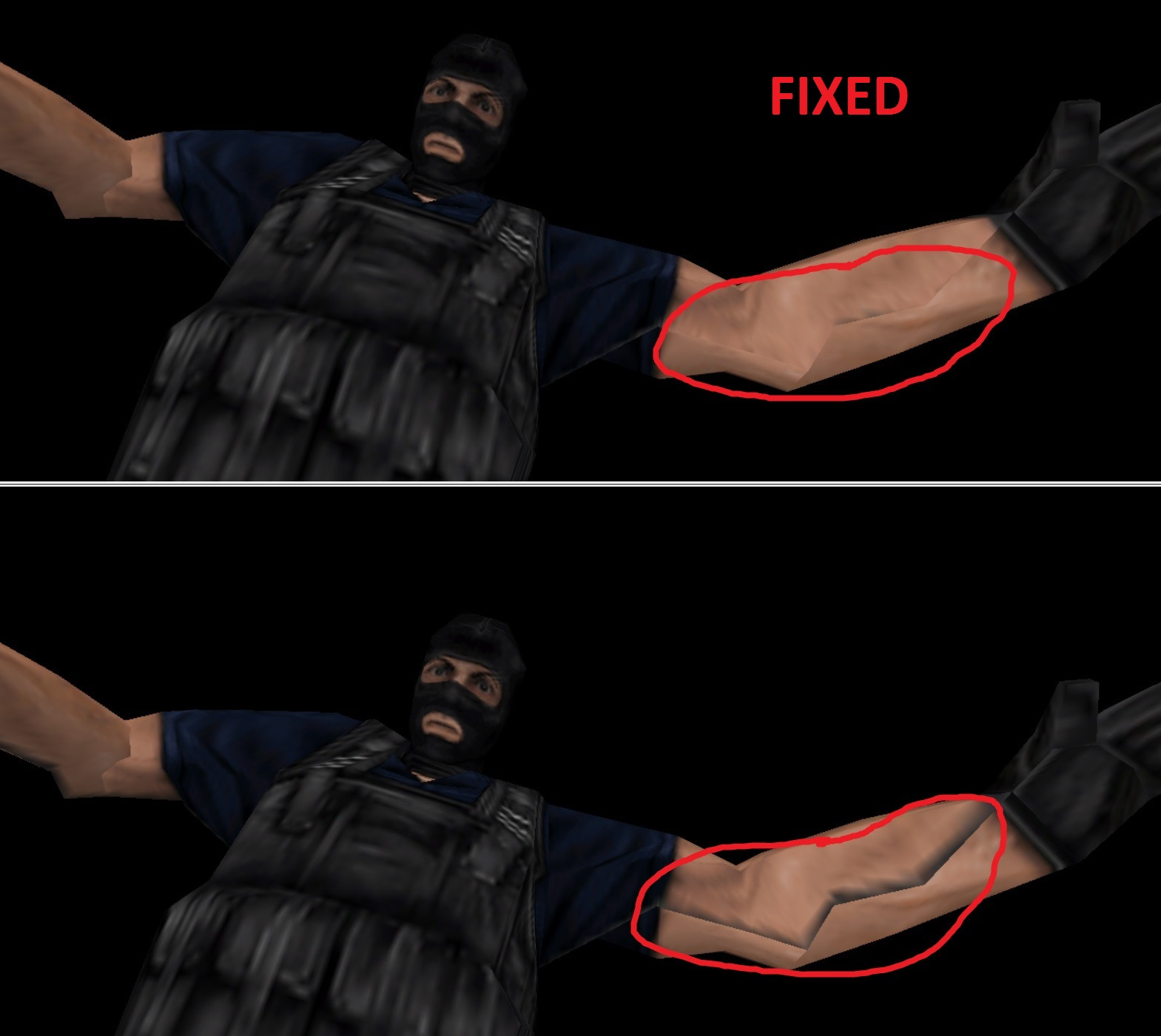 Arm texture fix for default terror Mod for Counter-Strike 1.6 | CS1.6 Mods