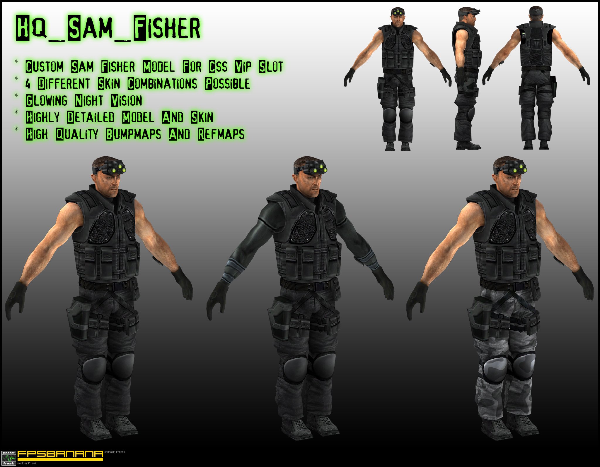 High-Quality Sam Fisher Mod for Counter-Strike: Source | CS:S Mods