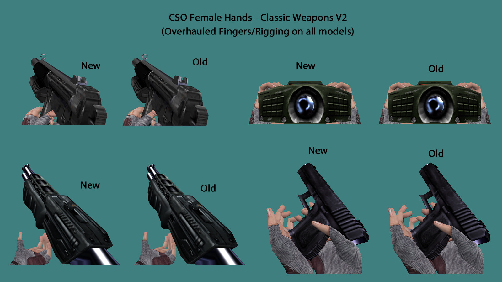 CSO Female Hands - Classic Valve Weapons Mod for Half-Life | HL Mods