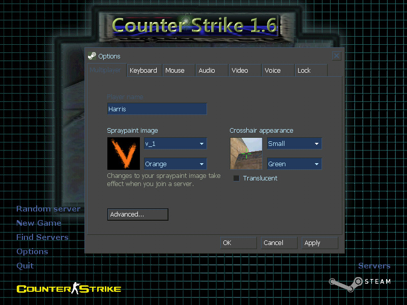 Dark blue + grey theme Mod for Counter-Strike 1.6 | CS1.6 Mods