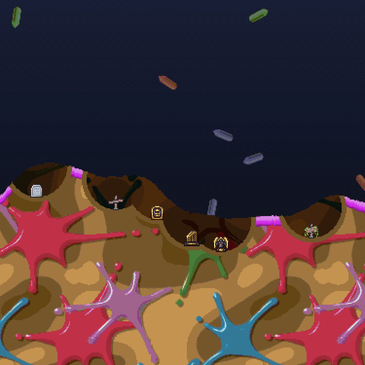 Terraria Gravestones [Worms: Armageddon] [Mods]