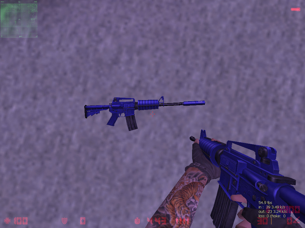 Blue Weapons With Tattoo Mod for Counter-Strike 1.6 | CS1.6 Mods