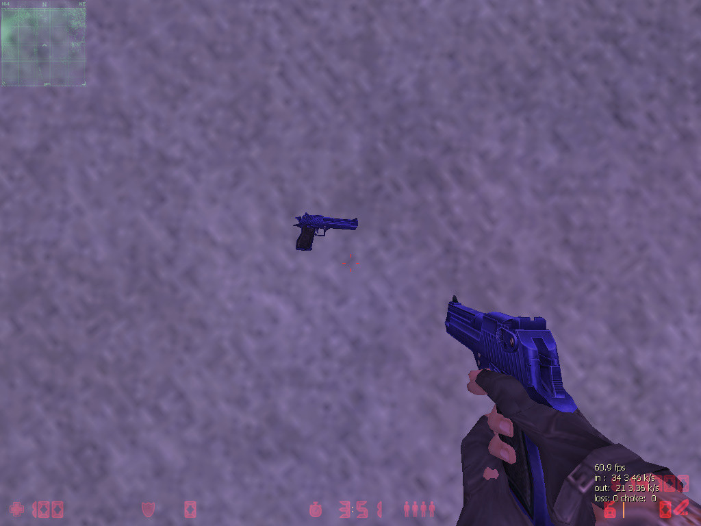 Blue Weapons With Tattoo Mod for Counter-Strike 1.6 | CS1.6 Mods