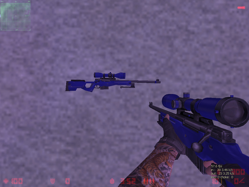 Blue Weapons With Tattoo Mod for Counter-Strike 1.6 | CS1.6 Mods