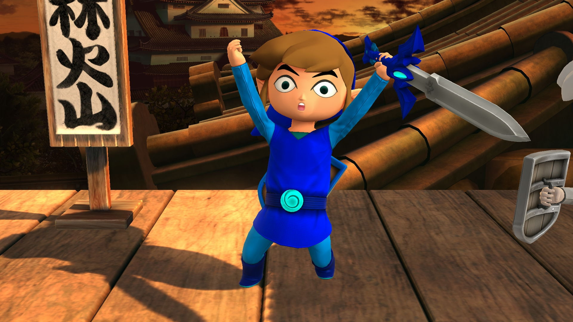 Blue Toon Link (Fixed) [Super Smash Bros. (Wii U)] [Mods]