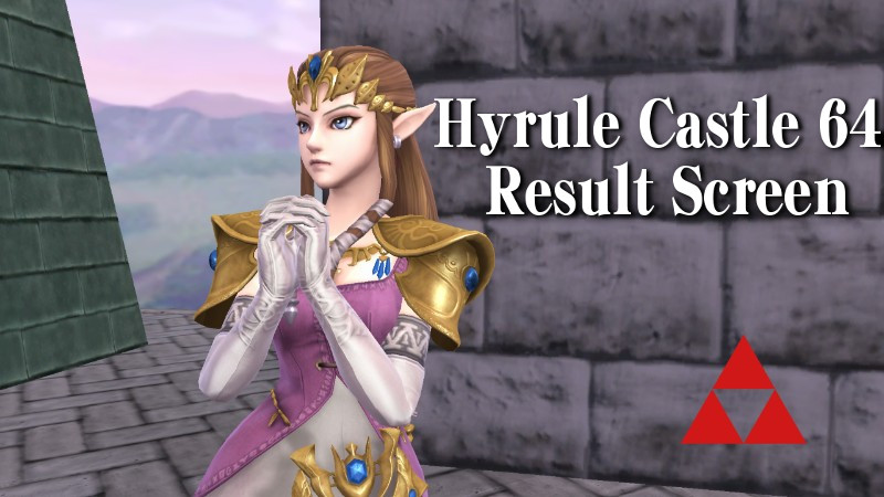 Hyrule Castle 64 Stage over Result Screen Mod for Super Smash Bros ...