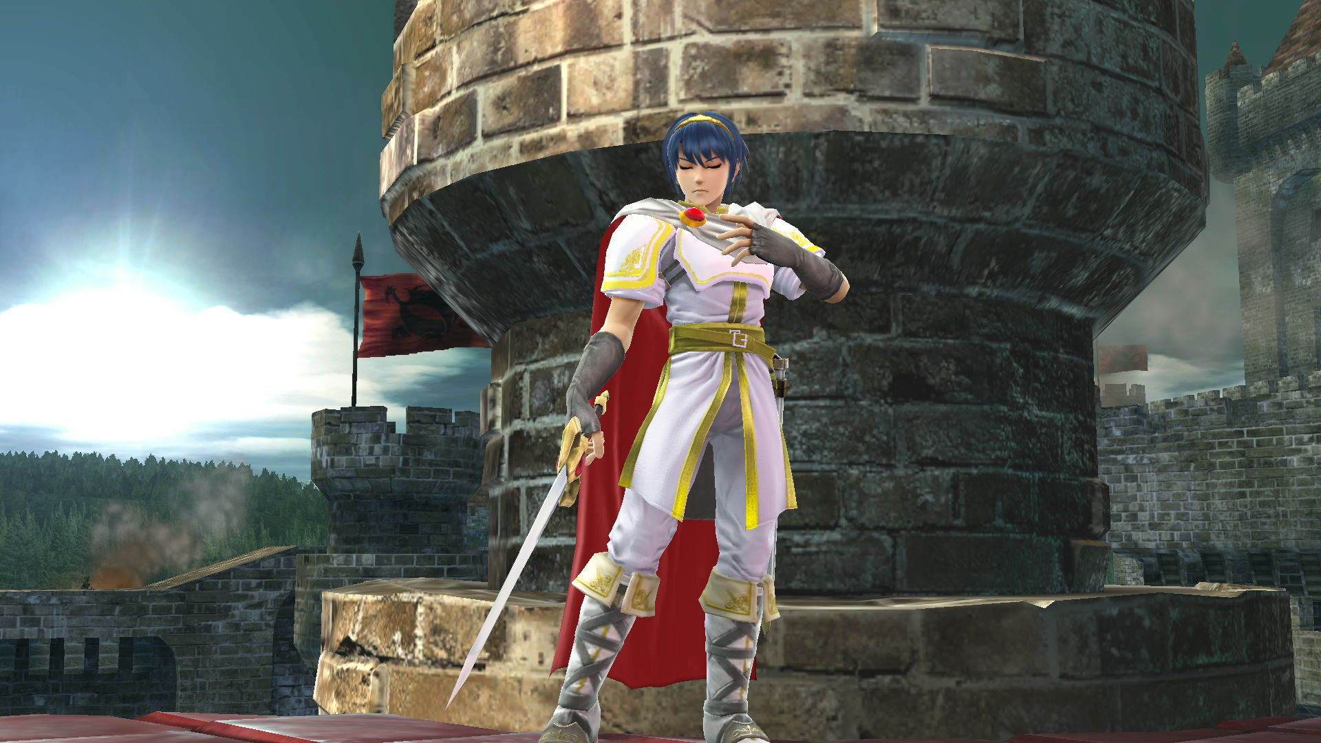 Melee White Marth Skin [Super Smash Bros. (Wii U)] [Mods]
