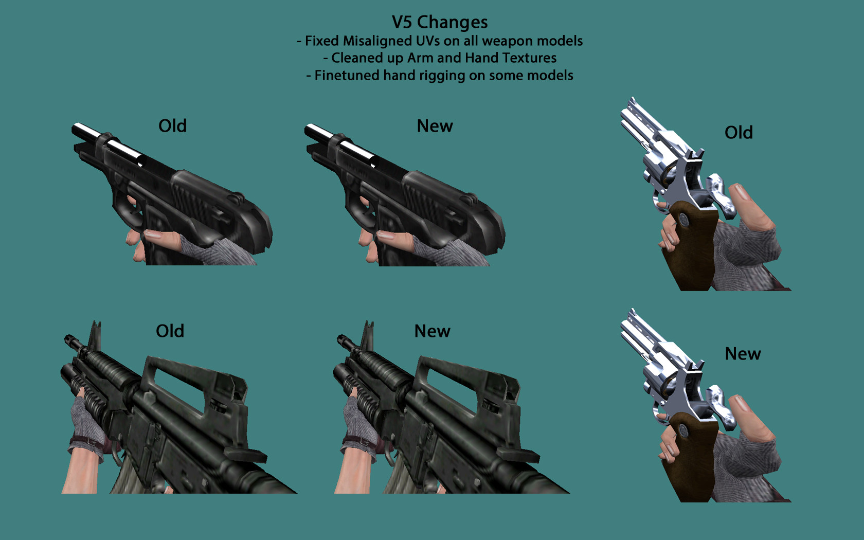 CSO Female Hands (HD Valve Weapons) Mod for Half-Life | HL Mods