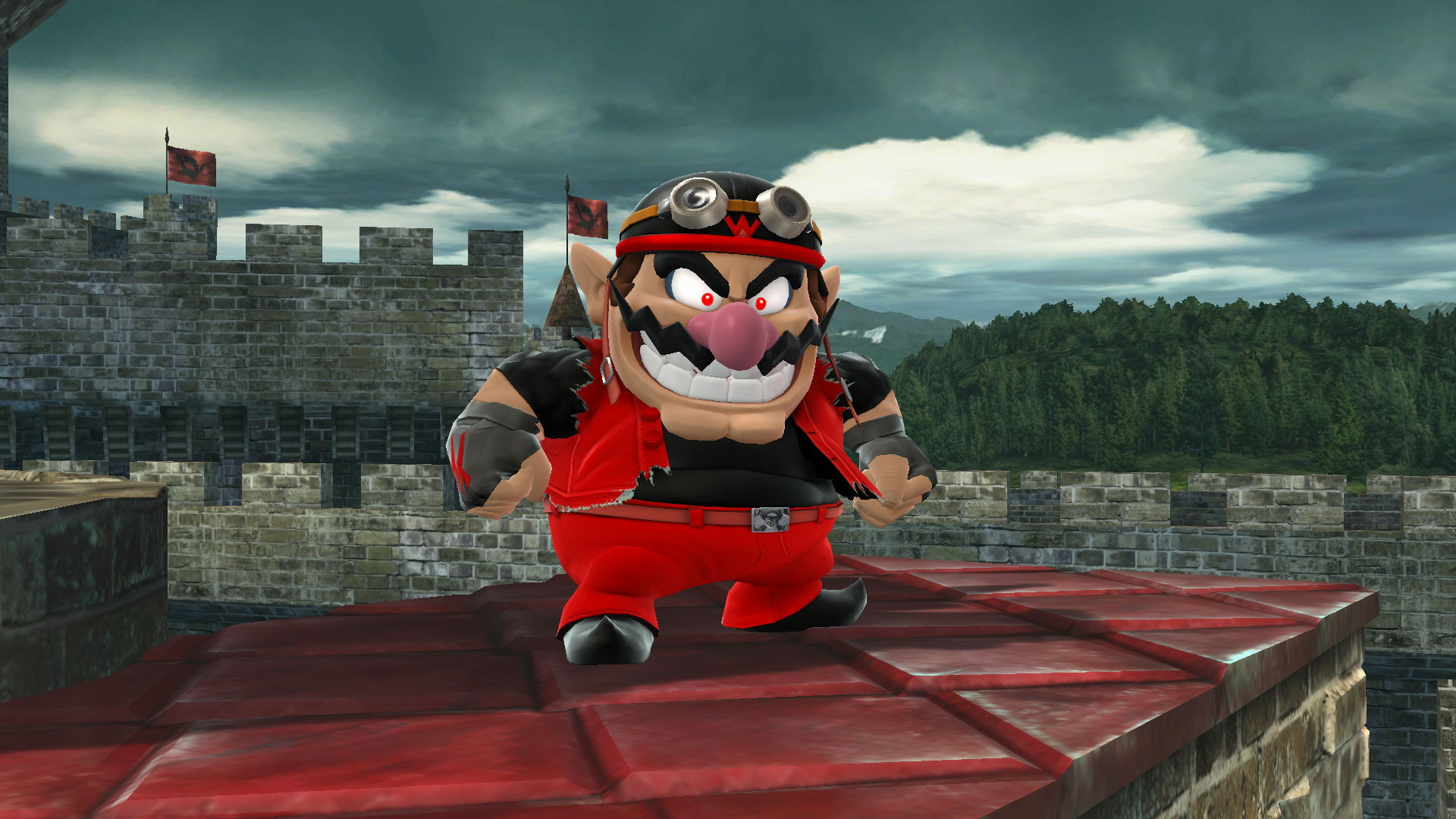 Black and Red Wario [Super Smash Bros. (Wii U)] [Mods]
