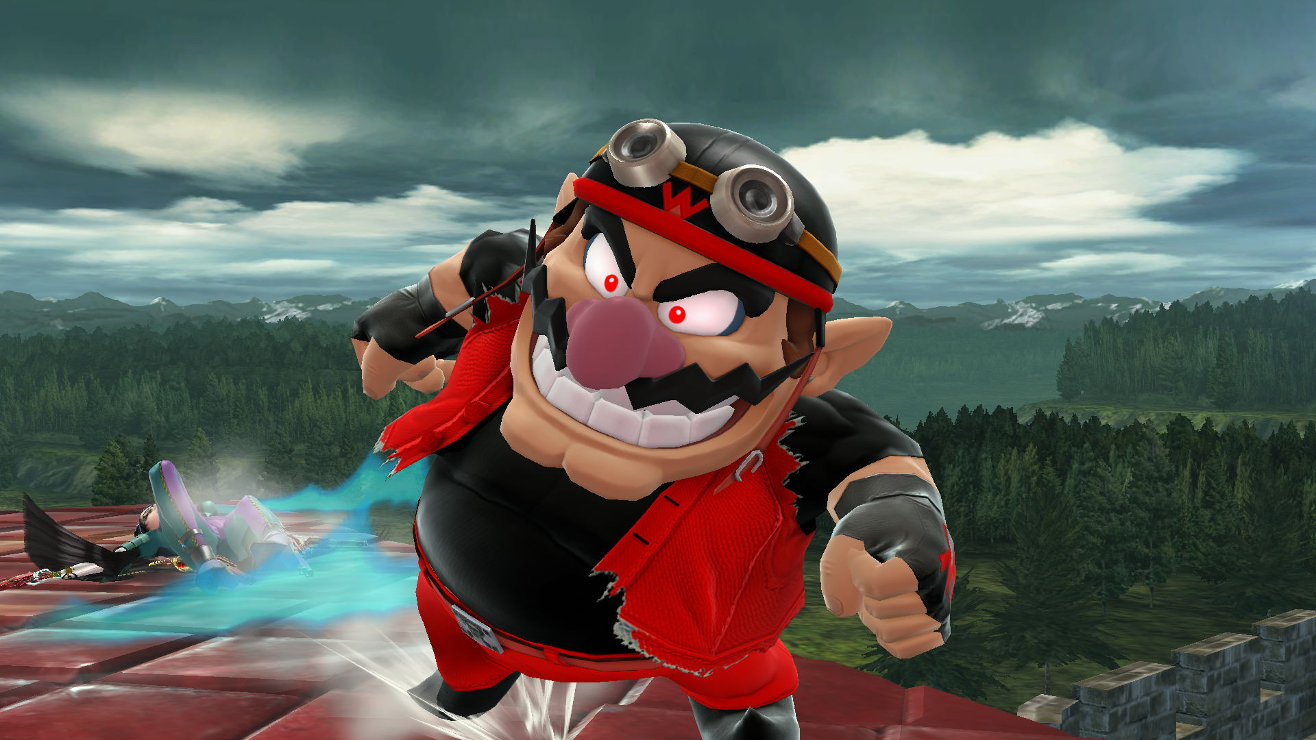 Black and Red Wario [Super Smash Bros. (Wii U)] [Mods]