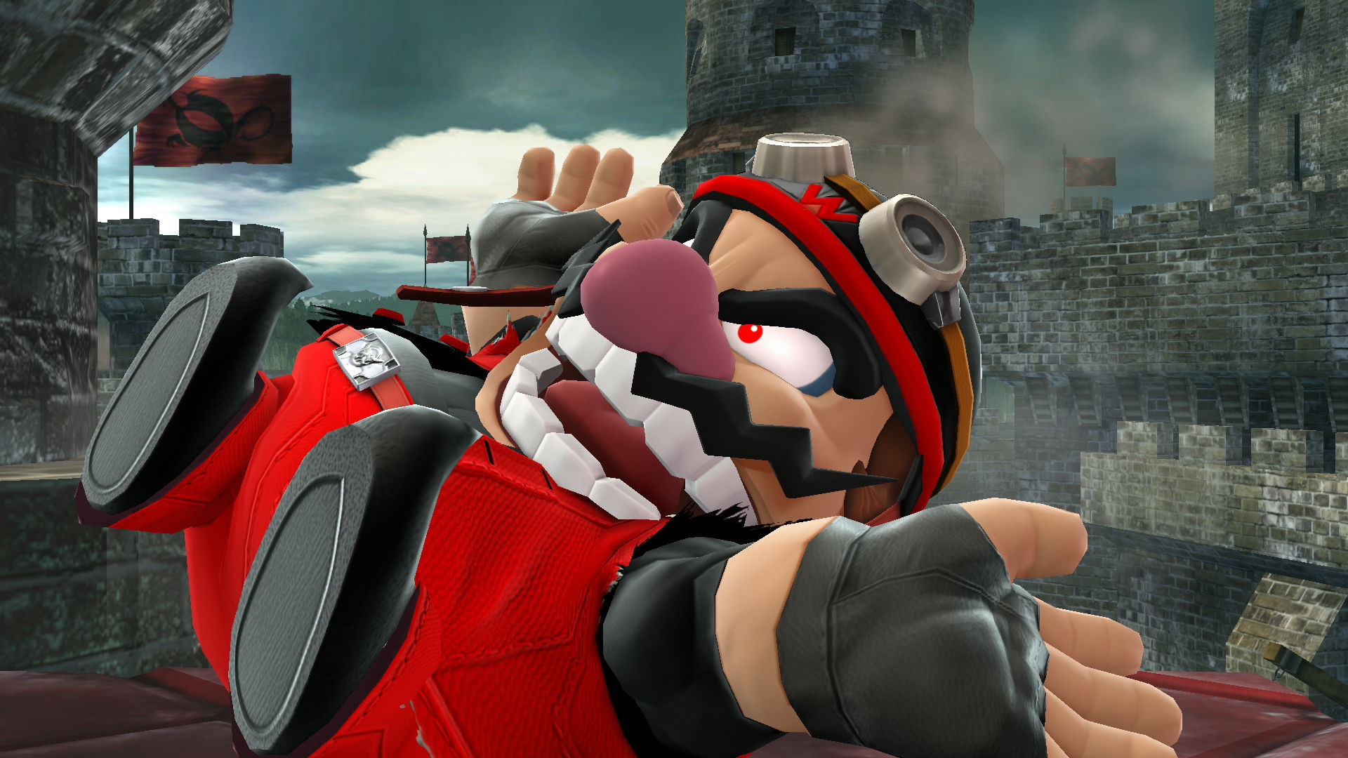 Black and Red Wario [Super Smash Bros. (Wii U)] [Mods]