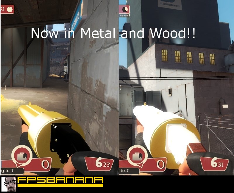 Two Gold Scattergun's [Team Fortress 2] [Mods]
