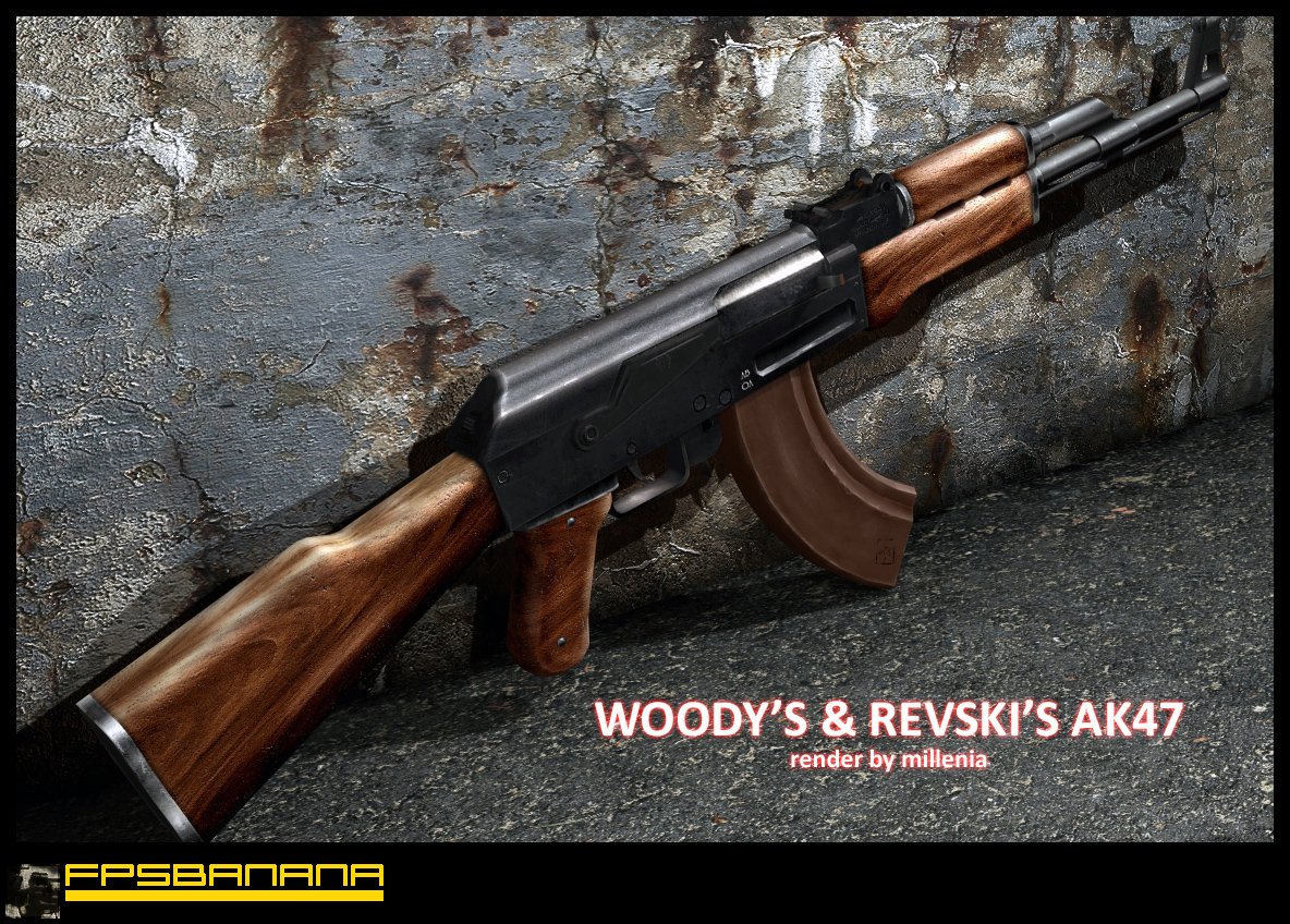 Woody AK47 v2 [True Combat: Elite] [Mods]