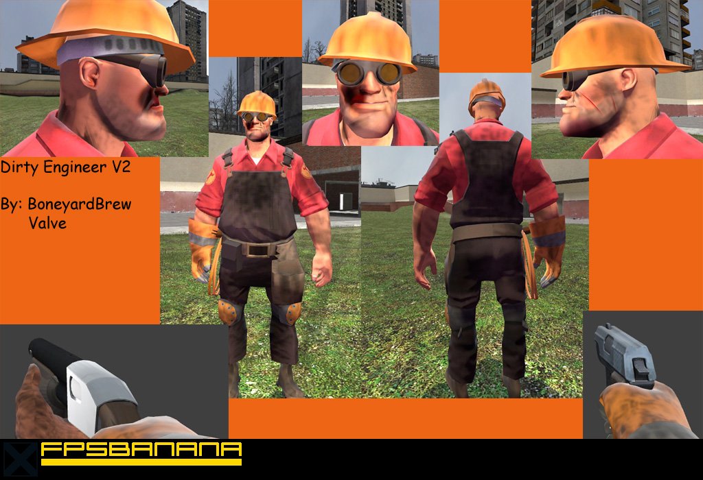 Beat Up Engineer w/out bruise V3 Mod for Team Fortress 2 | TF2 Mods
