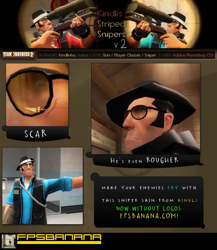 Kindli's Striped Snipers v2 [Team Fortress 2] [Mods]
