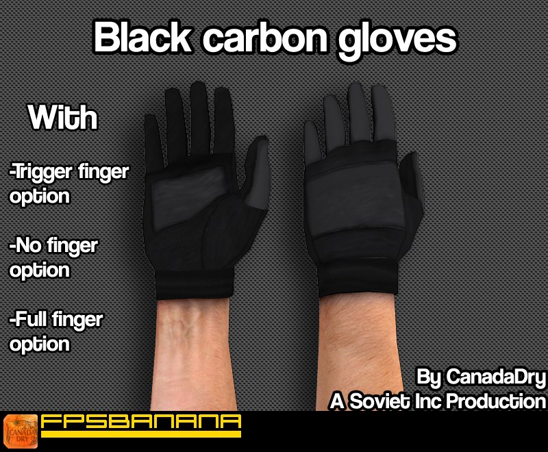 Black carbon gloves Mod for Counter-Strike: Source | CS:S Mods