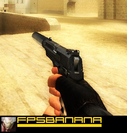 Dark USP [wood and reflective silencer] [Counter-Strike: Source] [Mods]