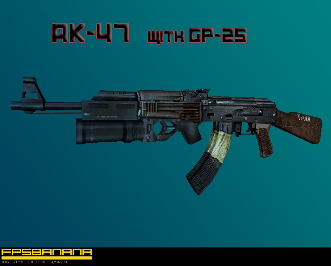 AK-47 With GP-25 Mod for Counter-Strike: Source | CS:S Mods