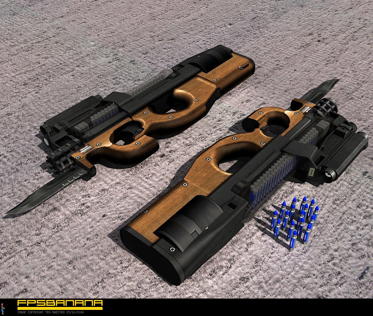 DarkElfa's P90 Mk. 3 With Teh Maestro's UV Bullets Mod for Counter ...