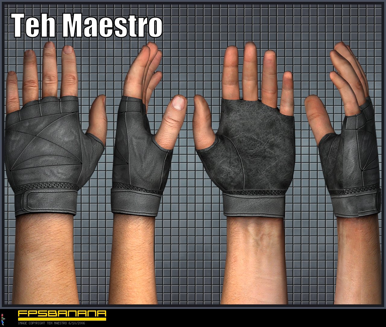 Teh Maestro's Black Gloves + Template [Counter-Strike: Source] [Mods]
