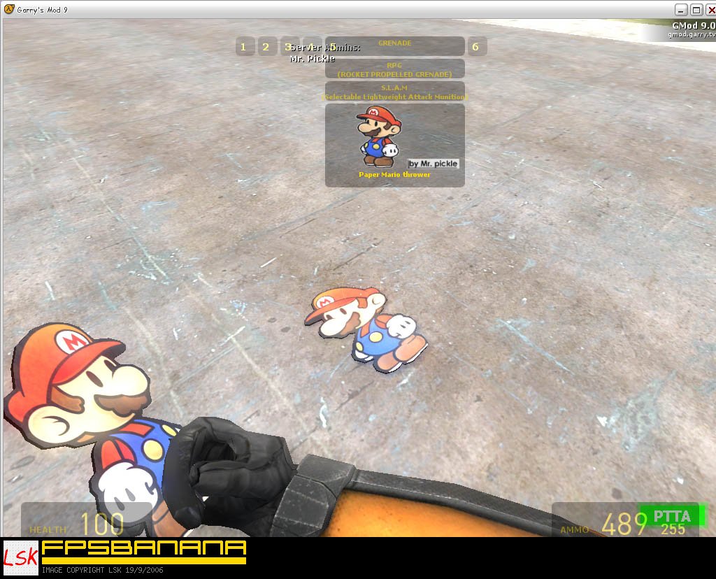 Paper Mario Thrower Mod for Garry's Mod | GMod Mods